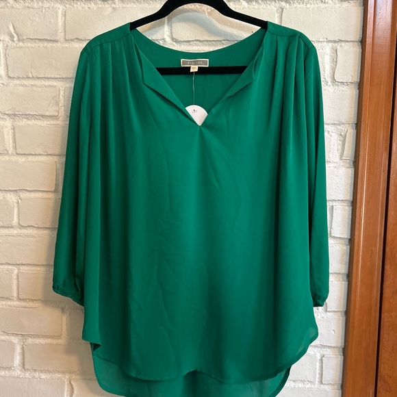 Pleione | Tops | Pleione Emerald Green Blouse | Poshmark